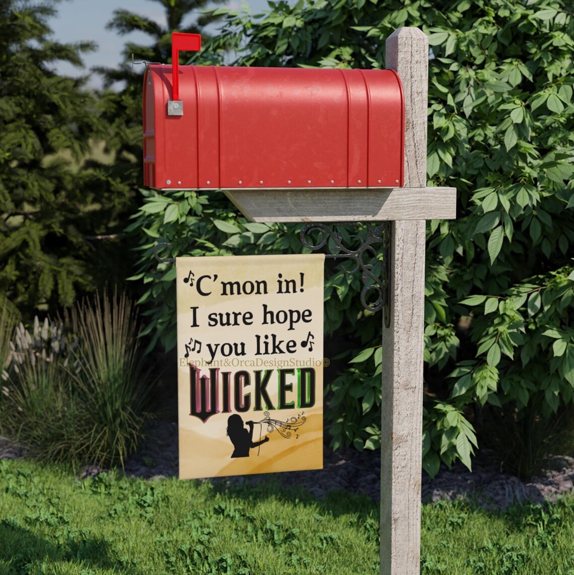 Wicked Movie Themed Garden Banner Perfect for Fans & Sing-along Lovers ...