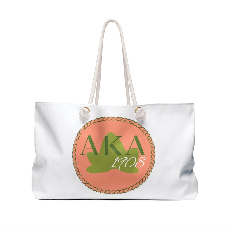 AKA Weekender Bag, Soror Bridal Shower Gift, Teacher Tote Bag, Sorority ...