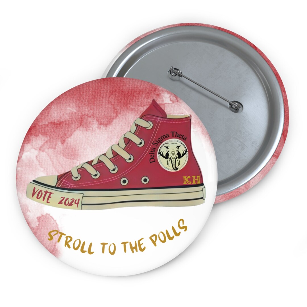 Delta Sigma Theta Kamala Pin Buttons, Kamala Chucks, Kamala Converses ...
