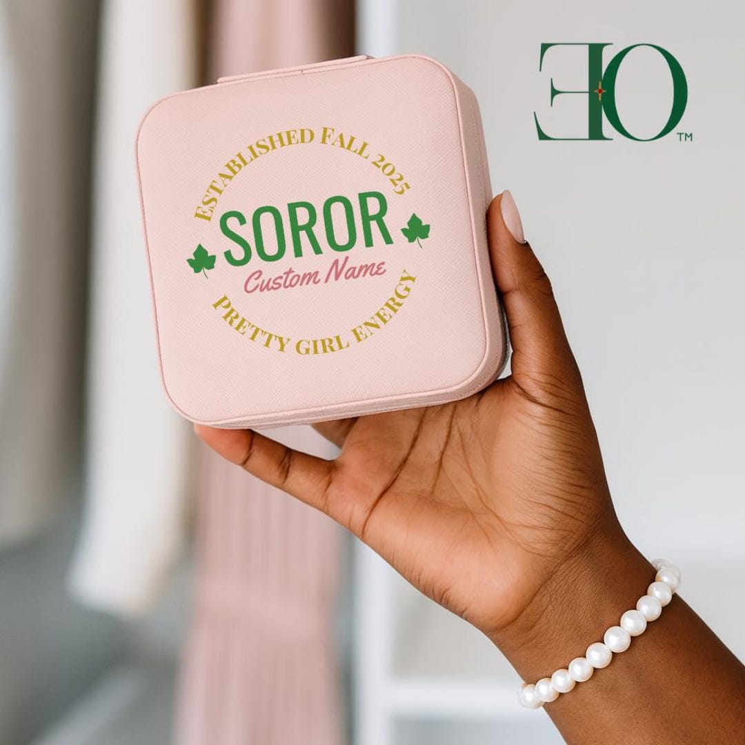 Sorority Jewelry Box, Custom Name Travel Case, Soror Gift - Etsy