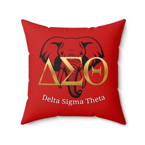 Delta Sigma Theta Throw Pillow, DST Dorm Room Decor, Soror Decor, Delta ...