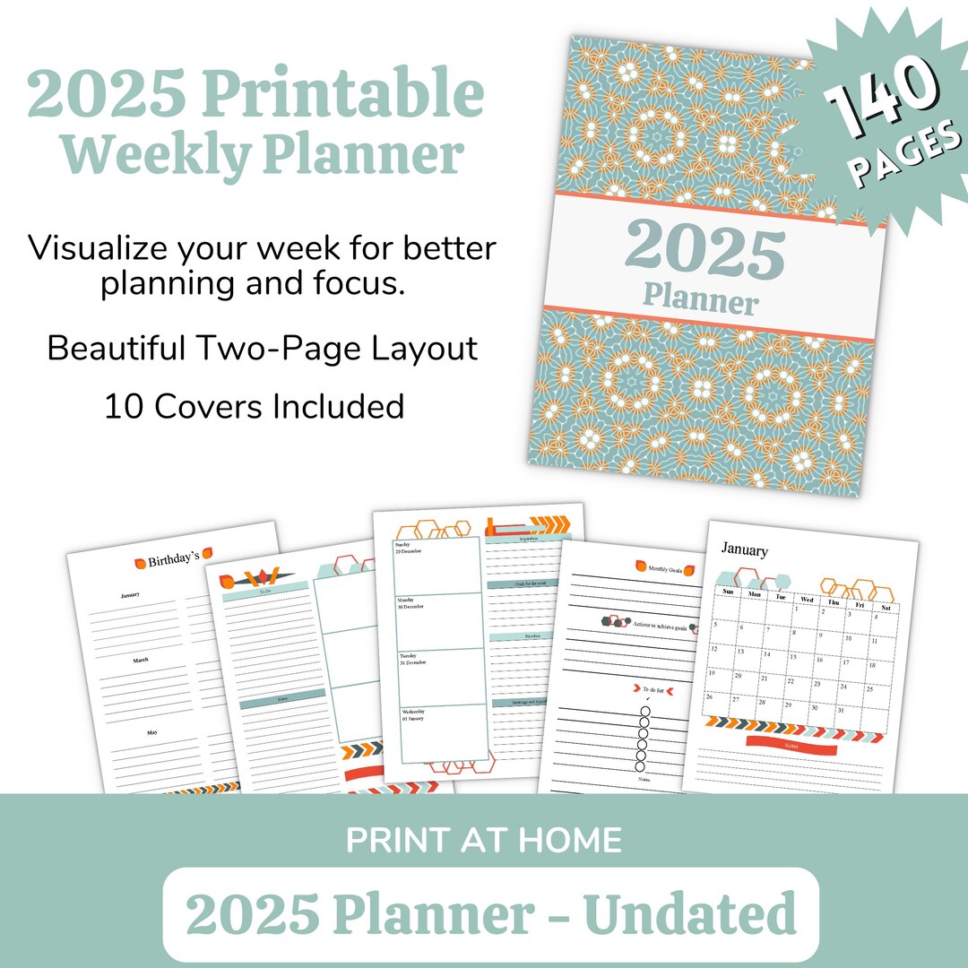 Weekly Planner | Planner Pages 2025 | All-in-one Planner | Life ...