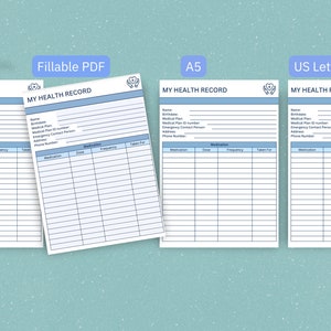 Health Planner - Printable Medication Log, Editable Health Planner ...