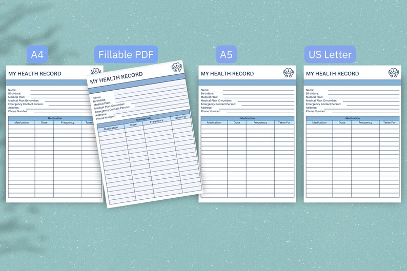 Health Planner - Printable Medication Log, Editable Health Planner ...