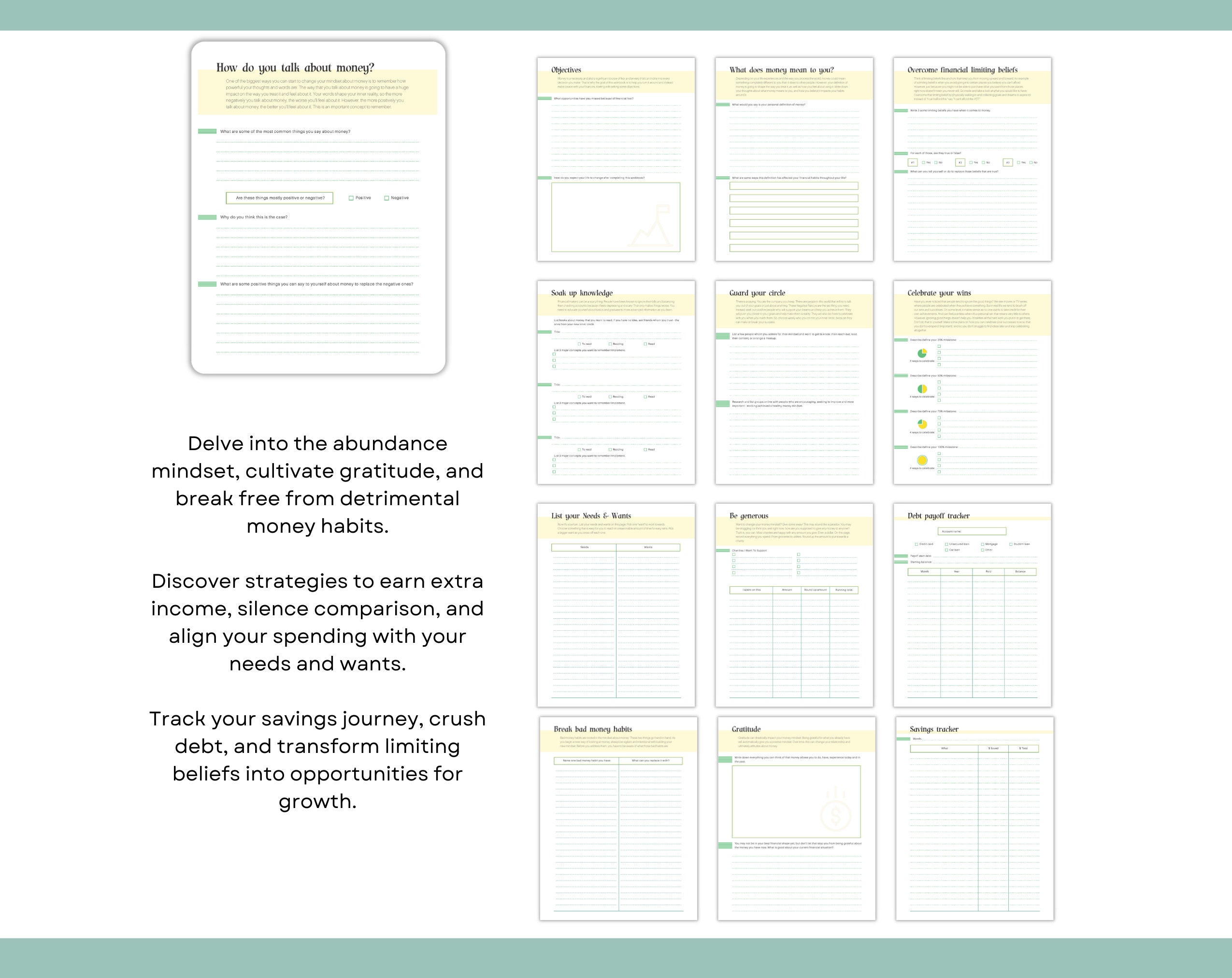 Money Planner Printable for Money Manifestation and Law of Attraction ...