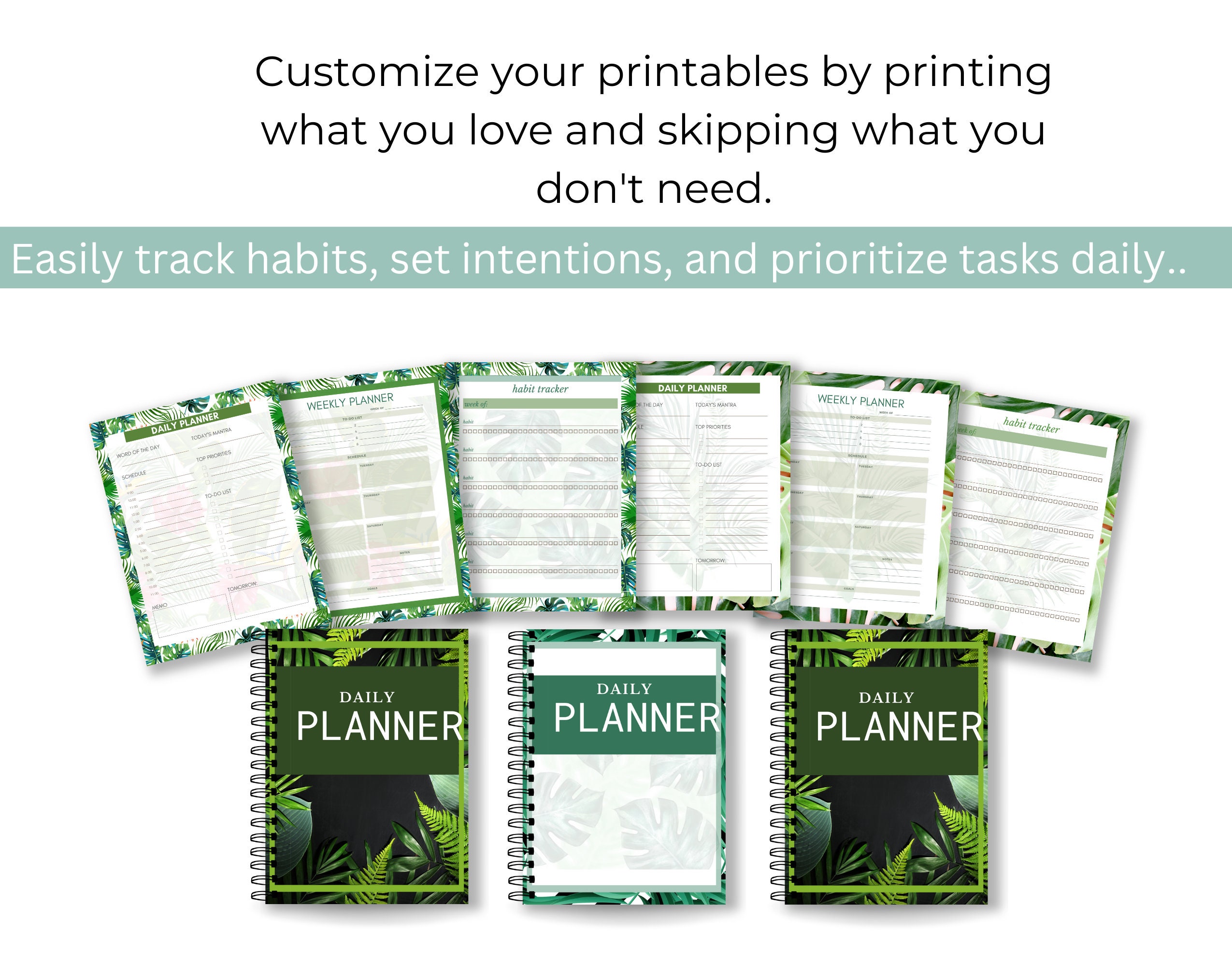 All-in-one Planner, Printable Planner, Planner Pages, Daily Weekly ...