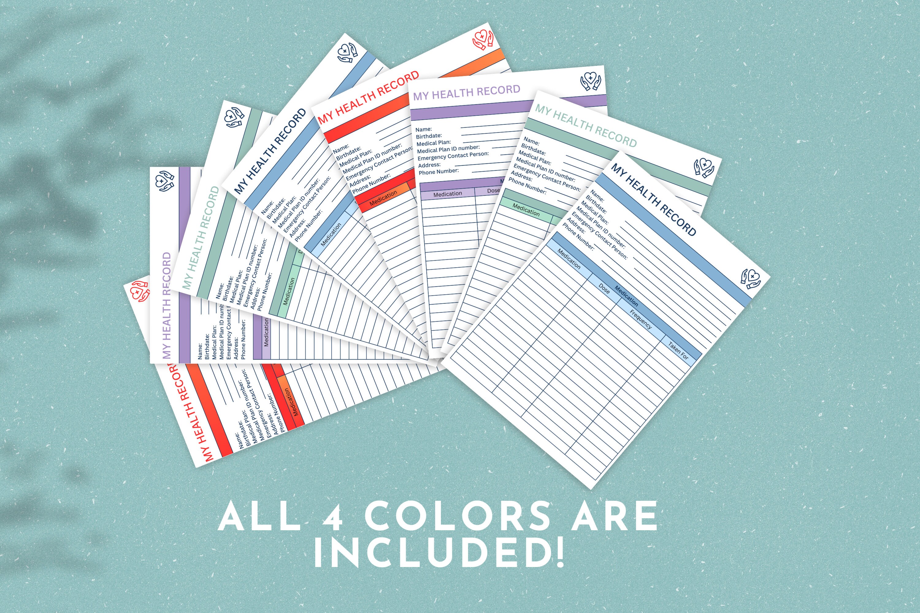 Health Planner - Printable Medication Log, Editable Health Planner ...