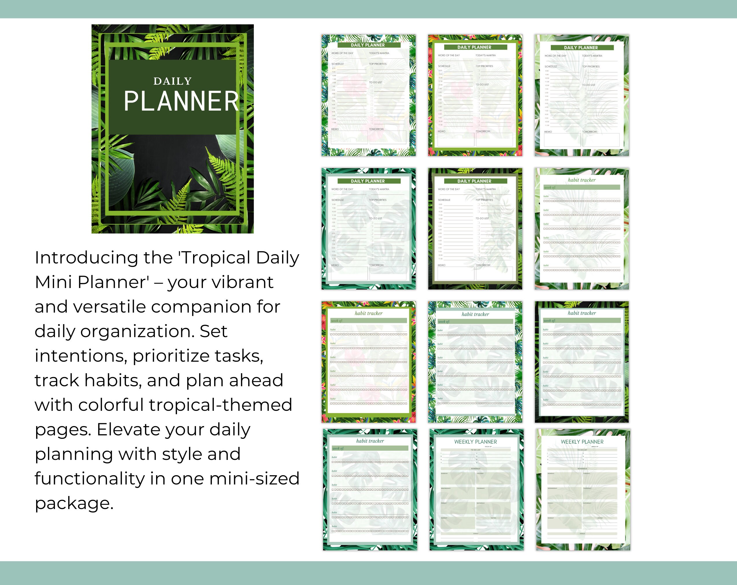 All-in-one Planner, Printable Planner, Planner Pages, Daily Weekly ...