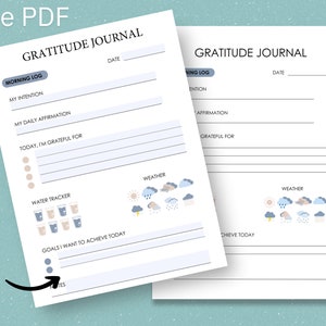 Gratitude Journal Printable - Editable PDF Planner for Daily ...