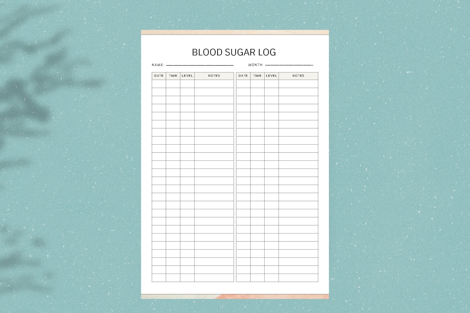 Diabetes Printable | Blood Sugar & Meal Plan Printable | Organizer for ...