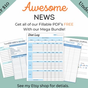 Meal Planner, Meal Tracker, Health Journal, Food Journal, Diet Planner ...