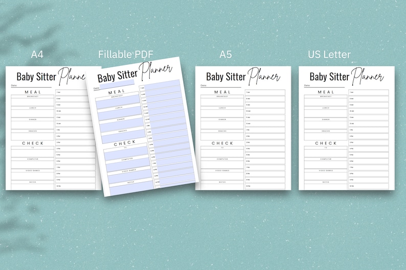 Comprehensive Babysitter Planner & Tracker - Printable PDF for Date ...