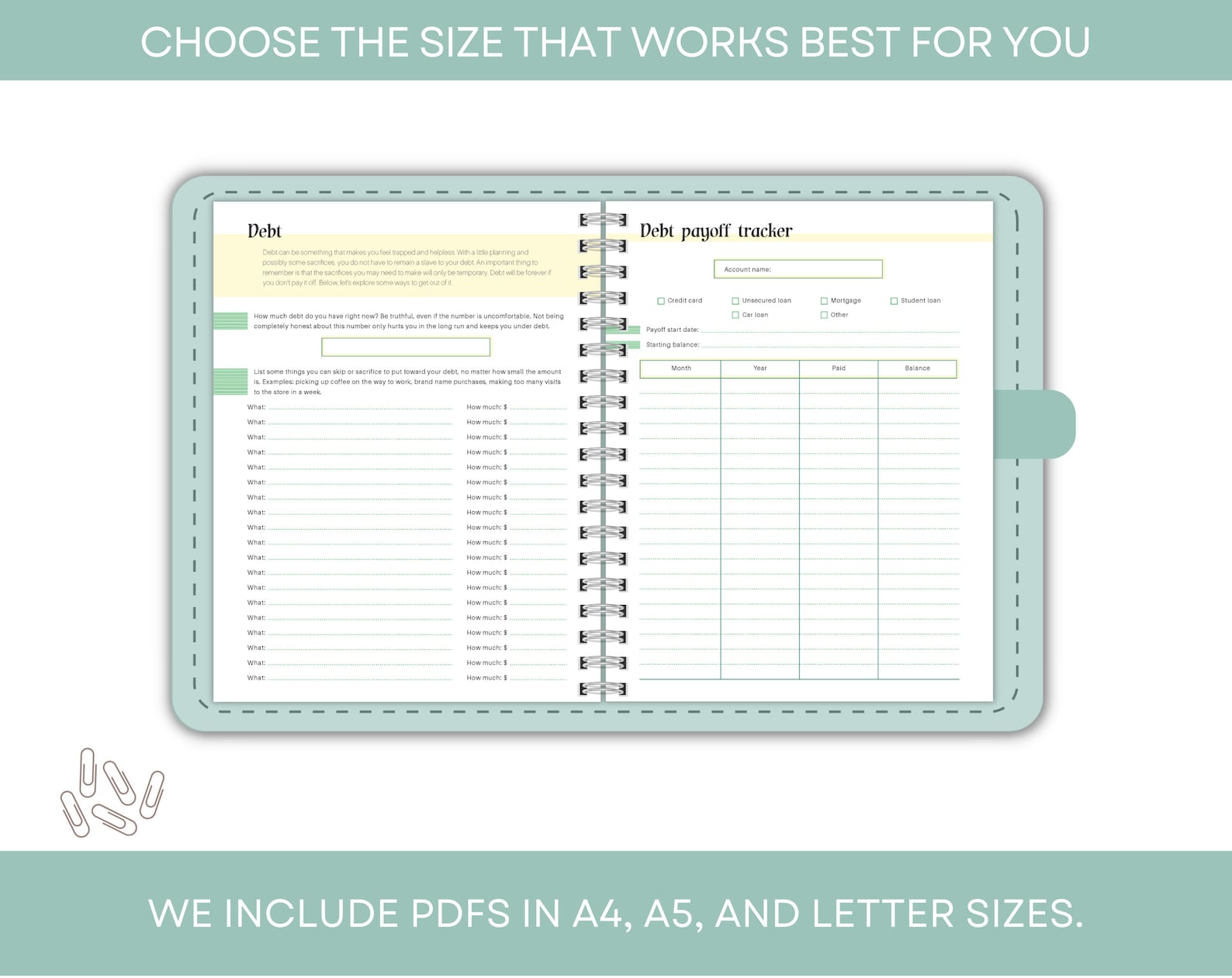 Money Planner Printable for Money Manifestation and Law of Attraction ...