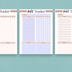 Printable Habit Tracker for Goal Setting and Daily Routine - Weekly ...