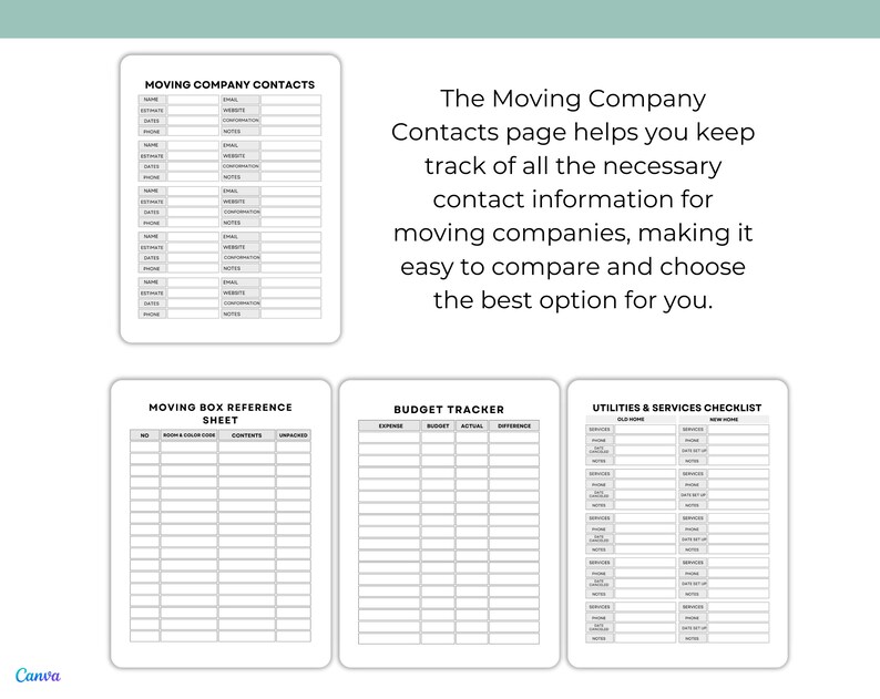 Organize Your Move Like a Pro With This Comprehensive Moving Planner ...