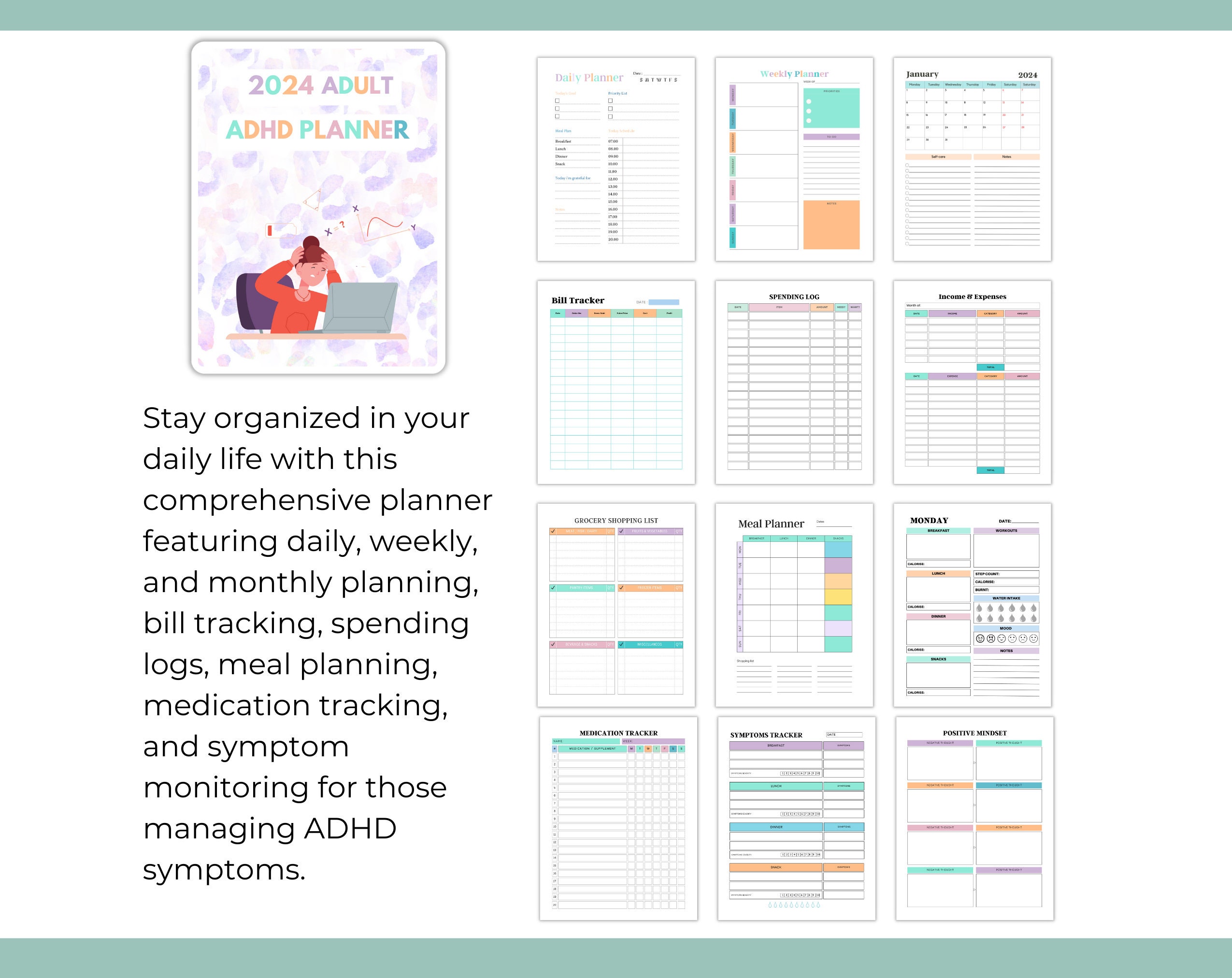 ADHD Planner - Neurodivergent Printable Planner - Digital Download. - Etsy