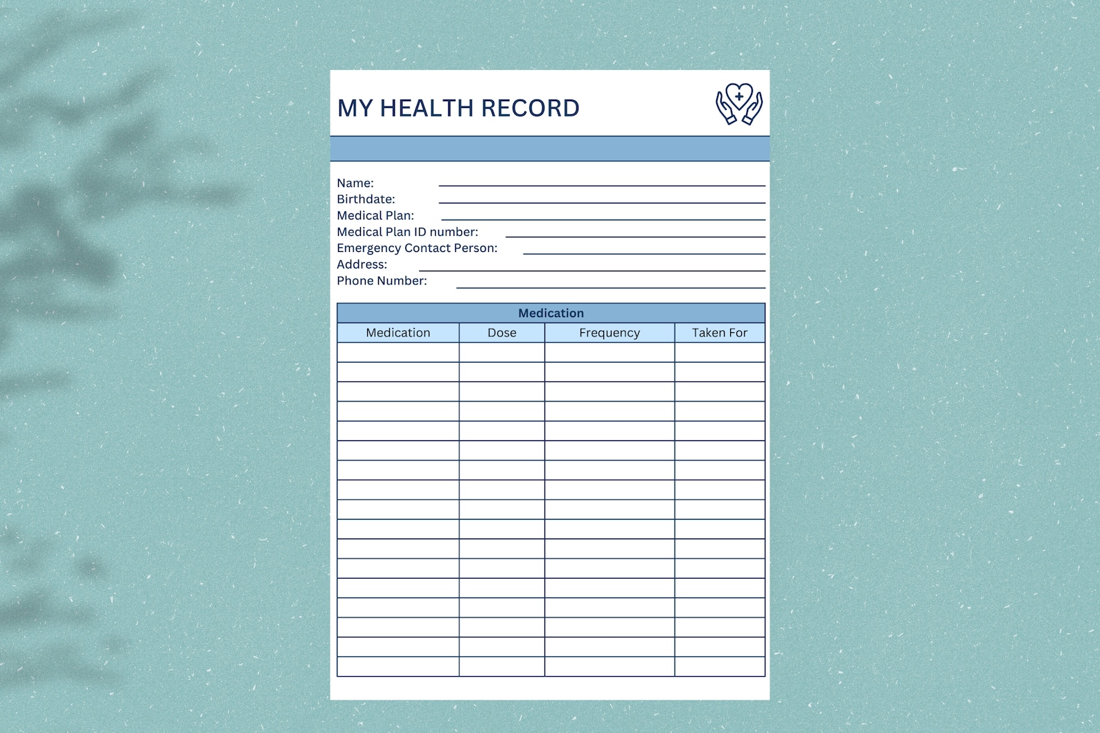 Health Planner - Printable Medication Log, Editable Health Planner ...