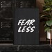 Home Gym Wall Art, Fearless Word Art Prints, Motivational Wall Art ...