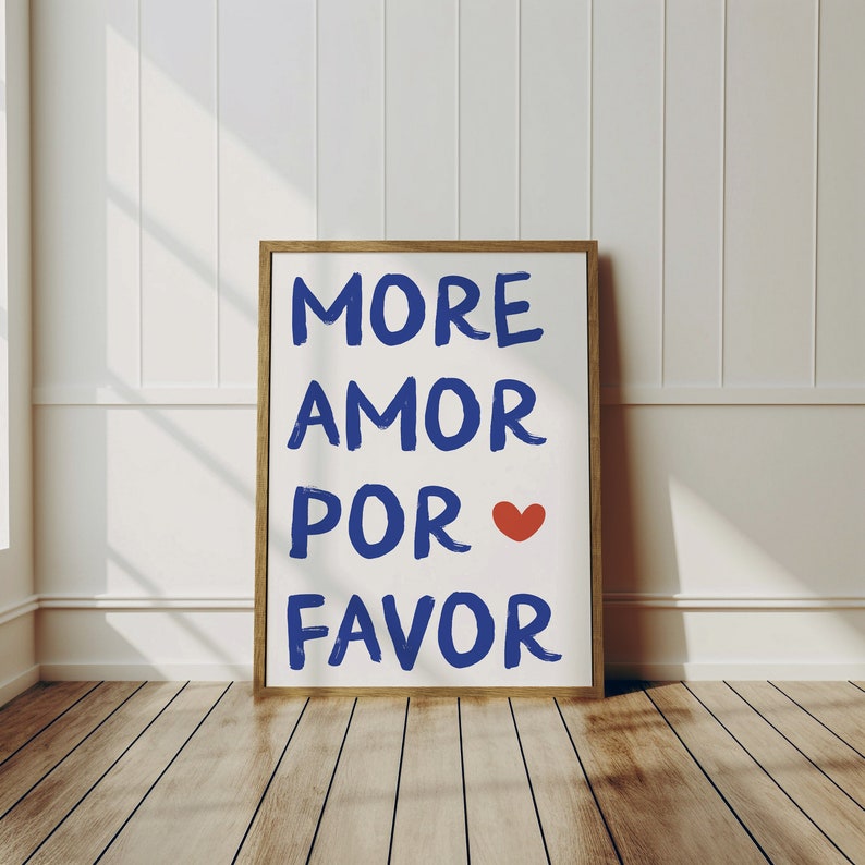 More Amor Por Favor Poster, Preppy Apartment Decor Dopamine Wall Decor ...