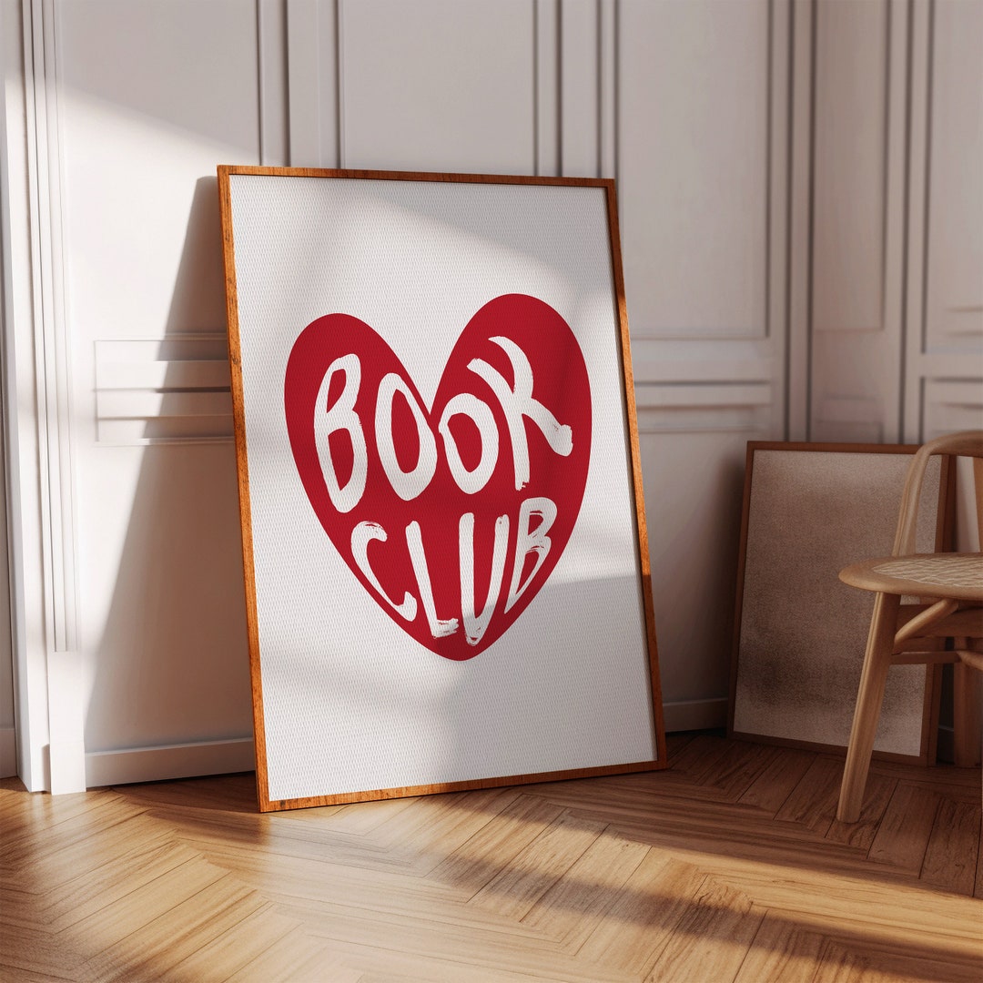 Book Club Wall Art, Book Lovers Wall Art, Cute Apartment Gifts for ...