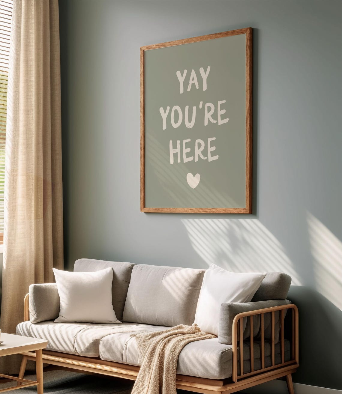 Yay You're Here Cute Apartment Decor, Printable Entryway Art Print ...