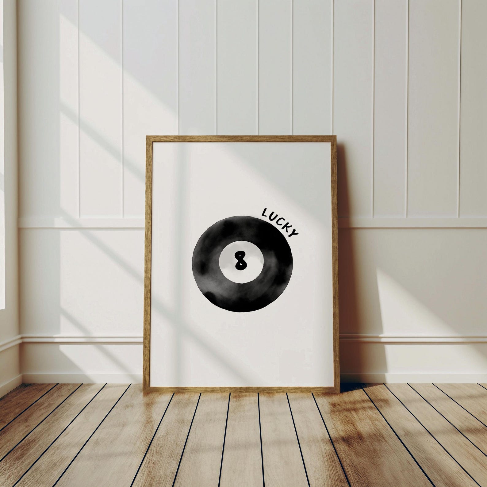 Vintage Pool 8 Ball Prints Lucky 8 Ball Poster Printable Wall Art Retro ...