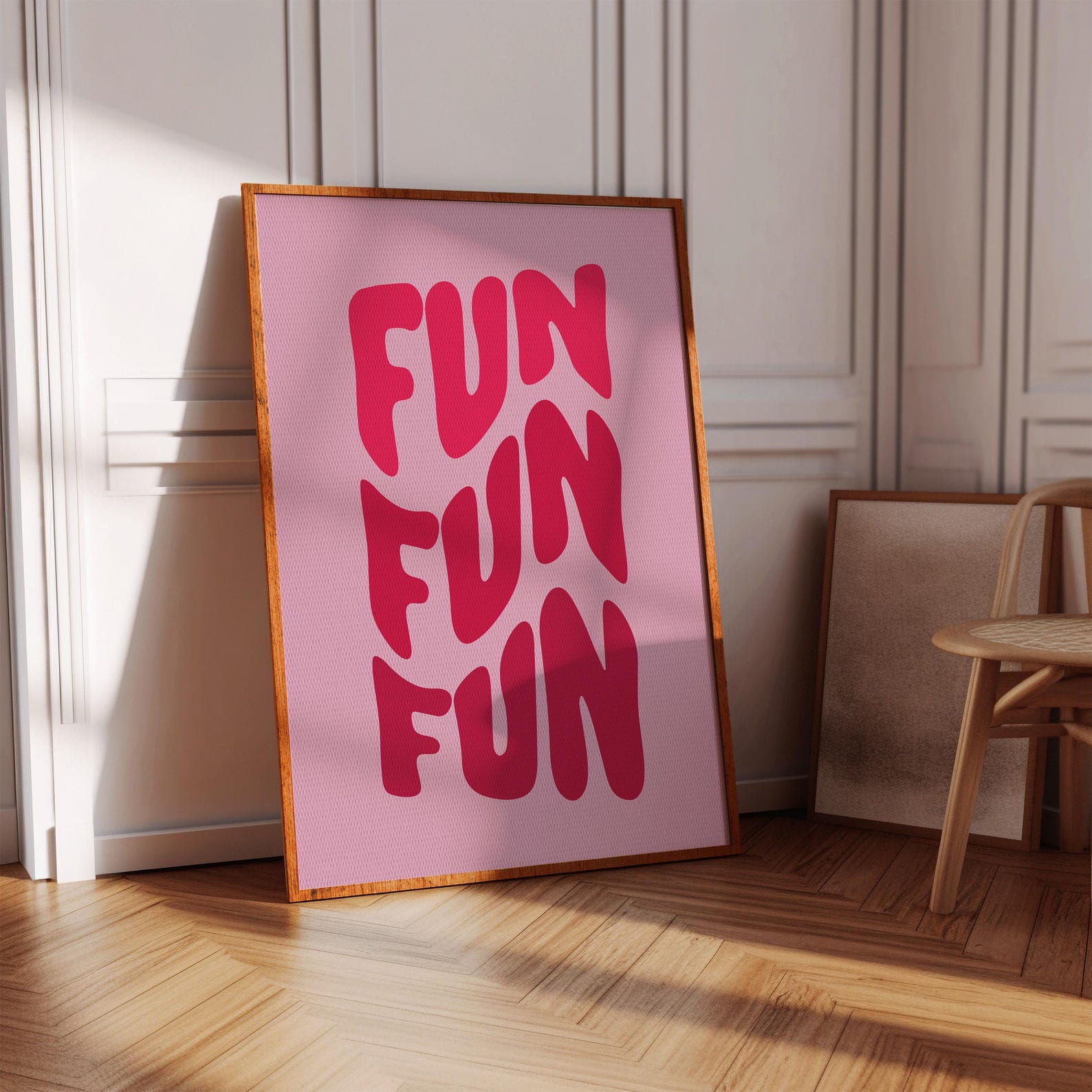 Playful Fun Wall Art Red Pink Wall Art Cute Apartment Decor Printable ...