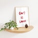 God is Love, Christian Wall Art Bible Verse Wall Art Scripture Wall Art ...