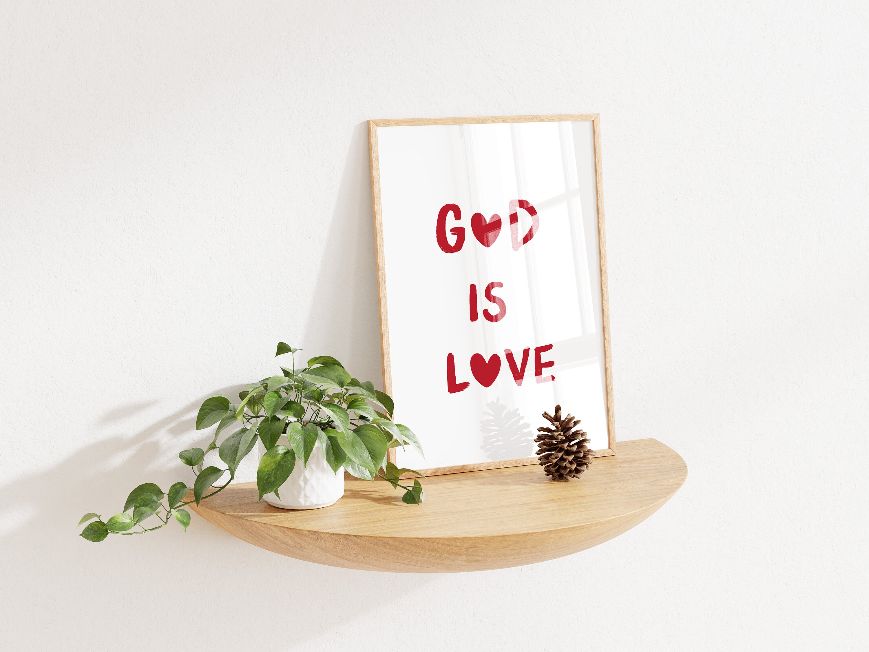 God is Love, Christian Wall Art Bible Verse Wall Art Scripture Wall Art ...