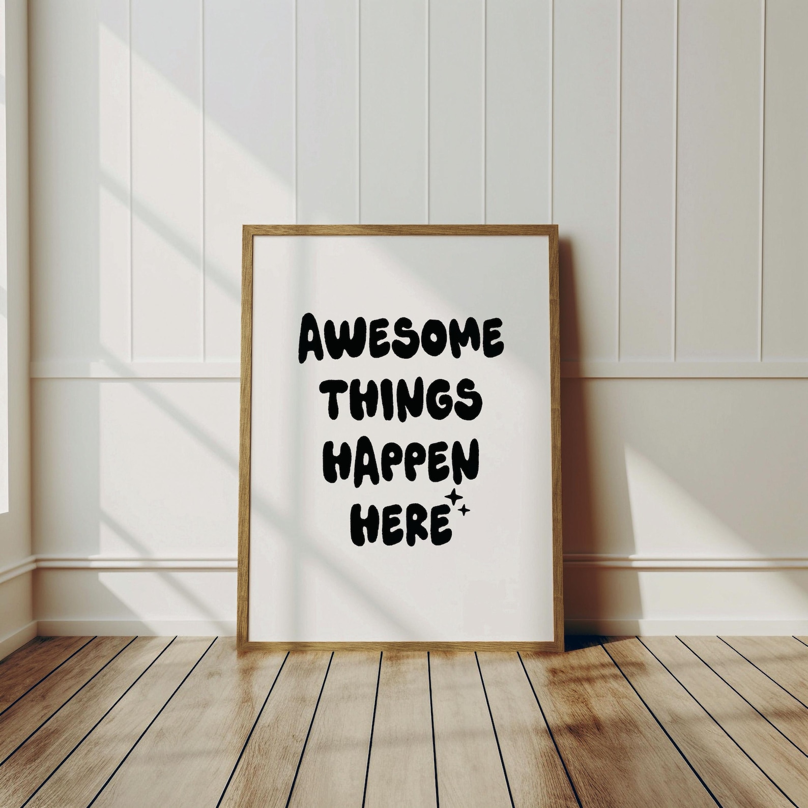 Awesome Things Happen Here Classroom Wall Art Decor Positive Quote ...