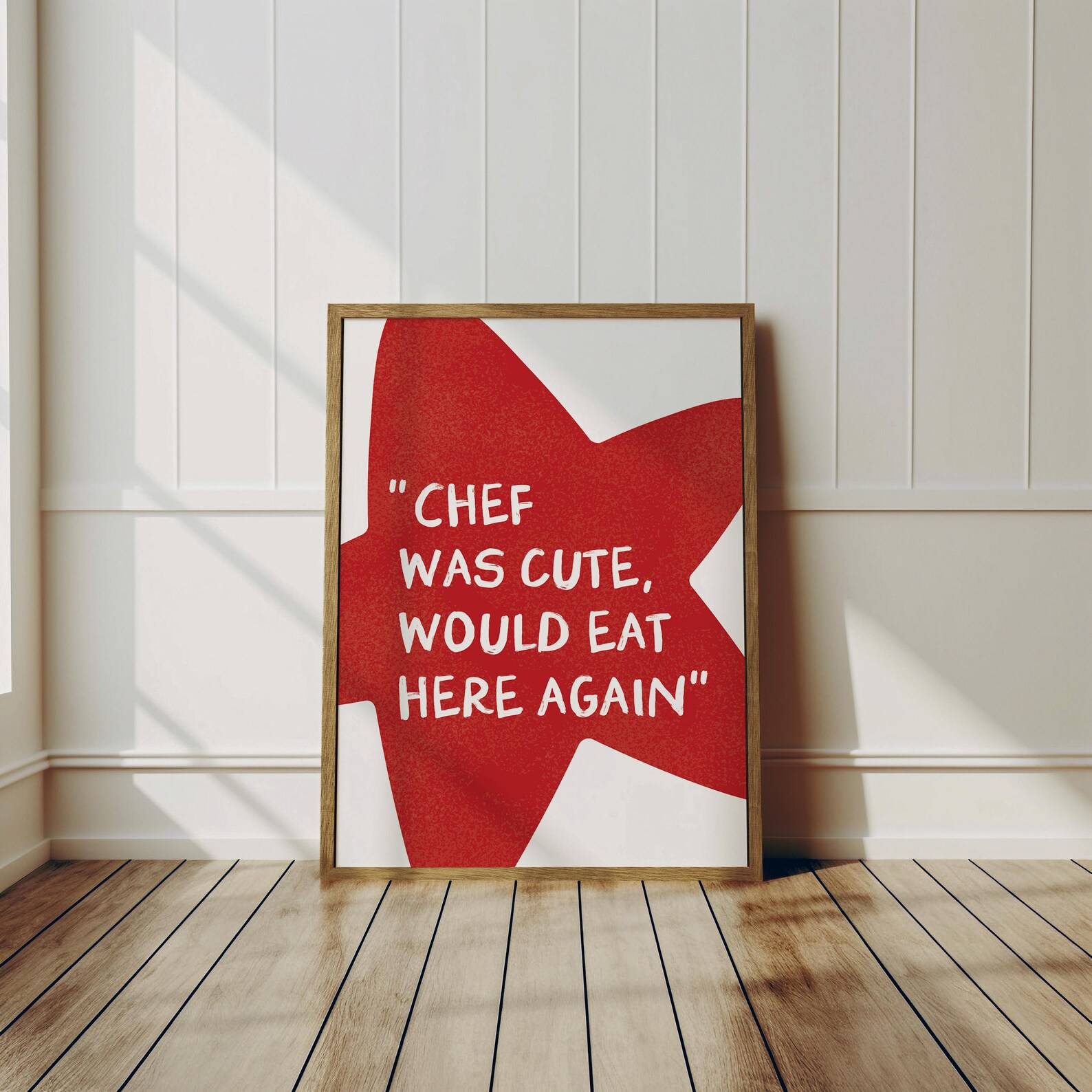 Chef Was Cute Would Eat Here Again, Kitchen Wall Art, Cute Kitchen ...