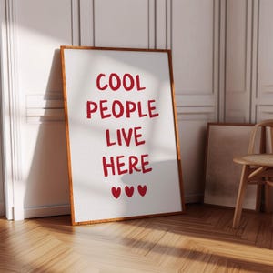 Cool People Live Here Wall Art Typography Prints Art Printable Fun ...