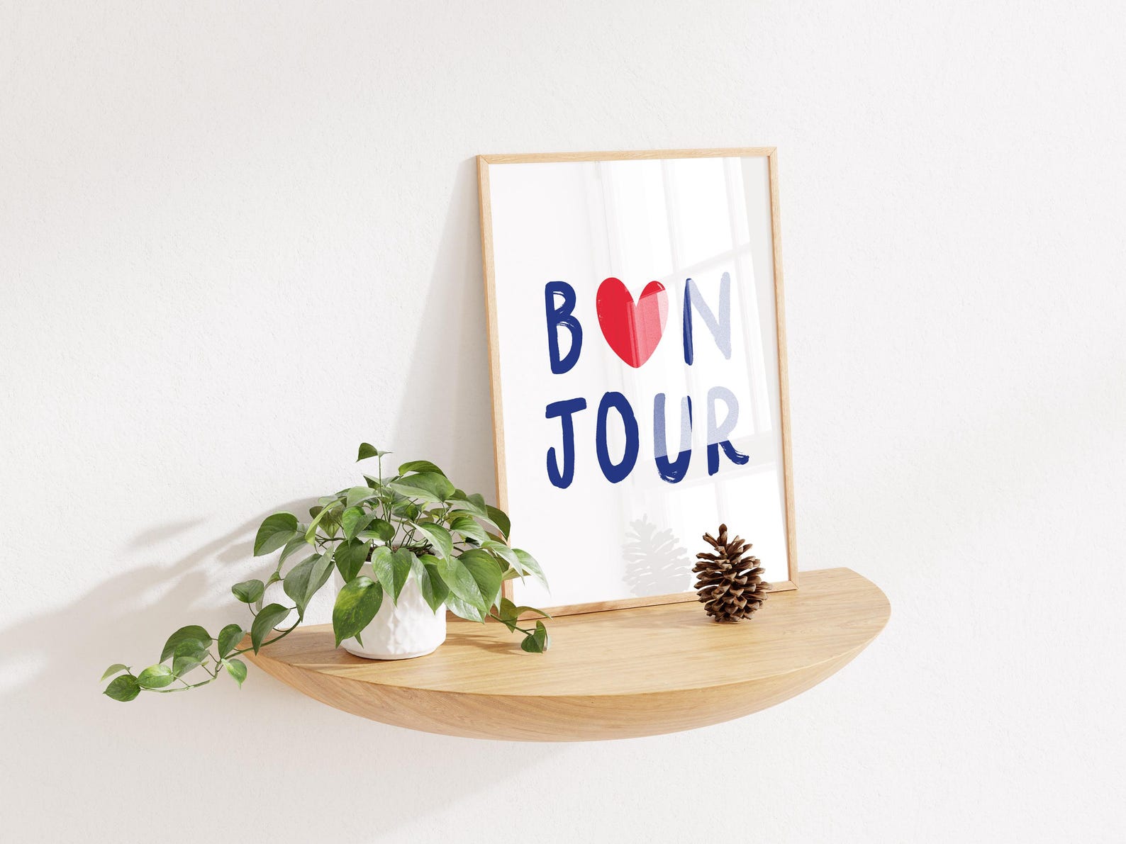 Bonjour Wall Art Print French Word Poster City Travel Art Prints ...