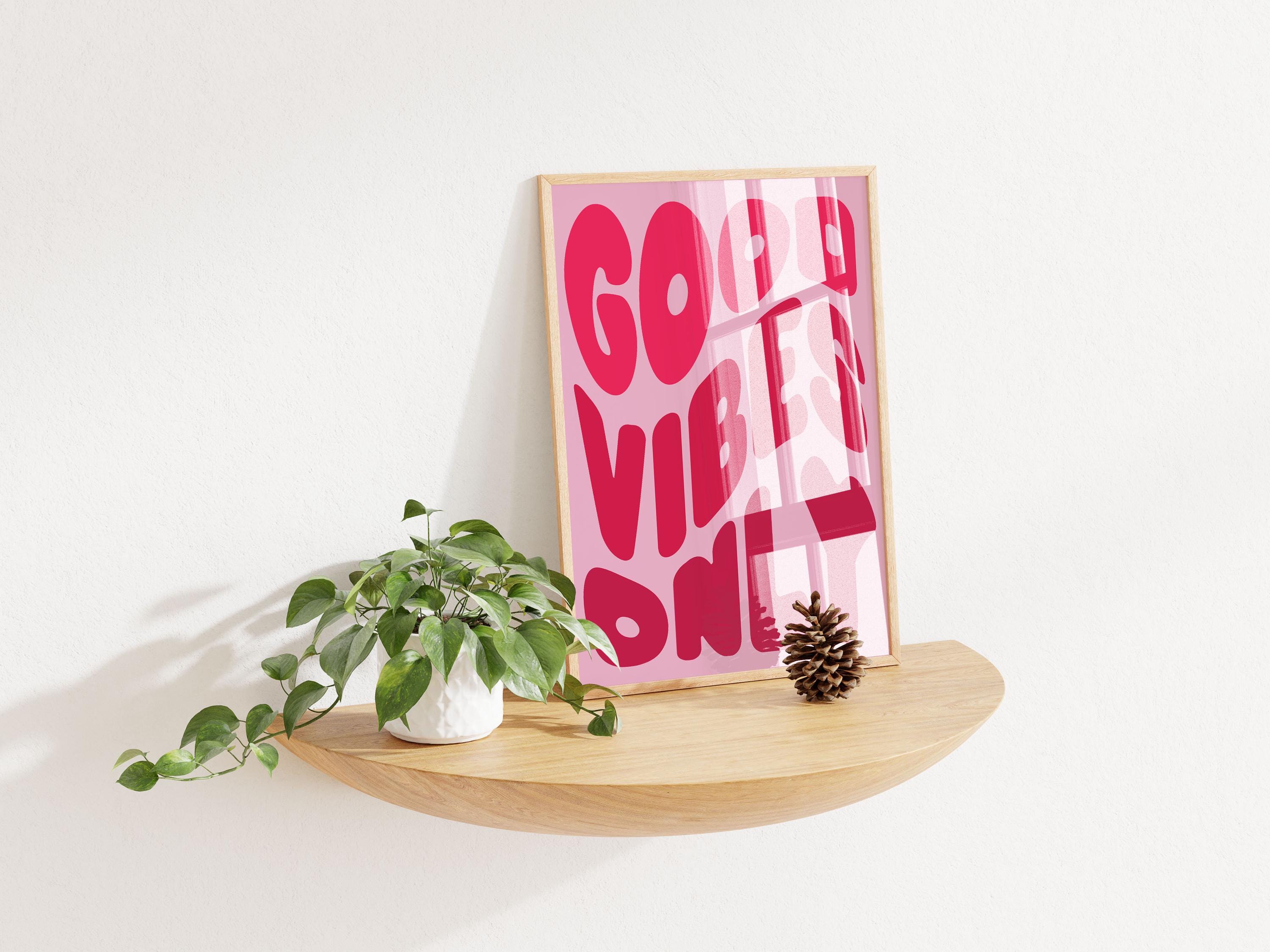 Good Vibes Only Wall Art, Good Vibes Only Poster, 70s Retro Art ...