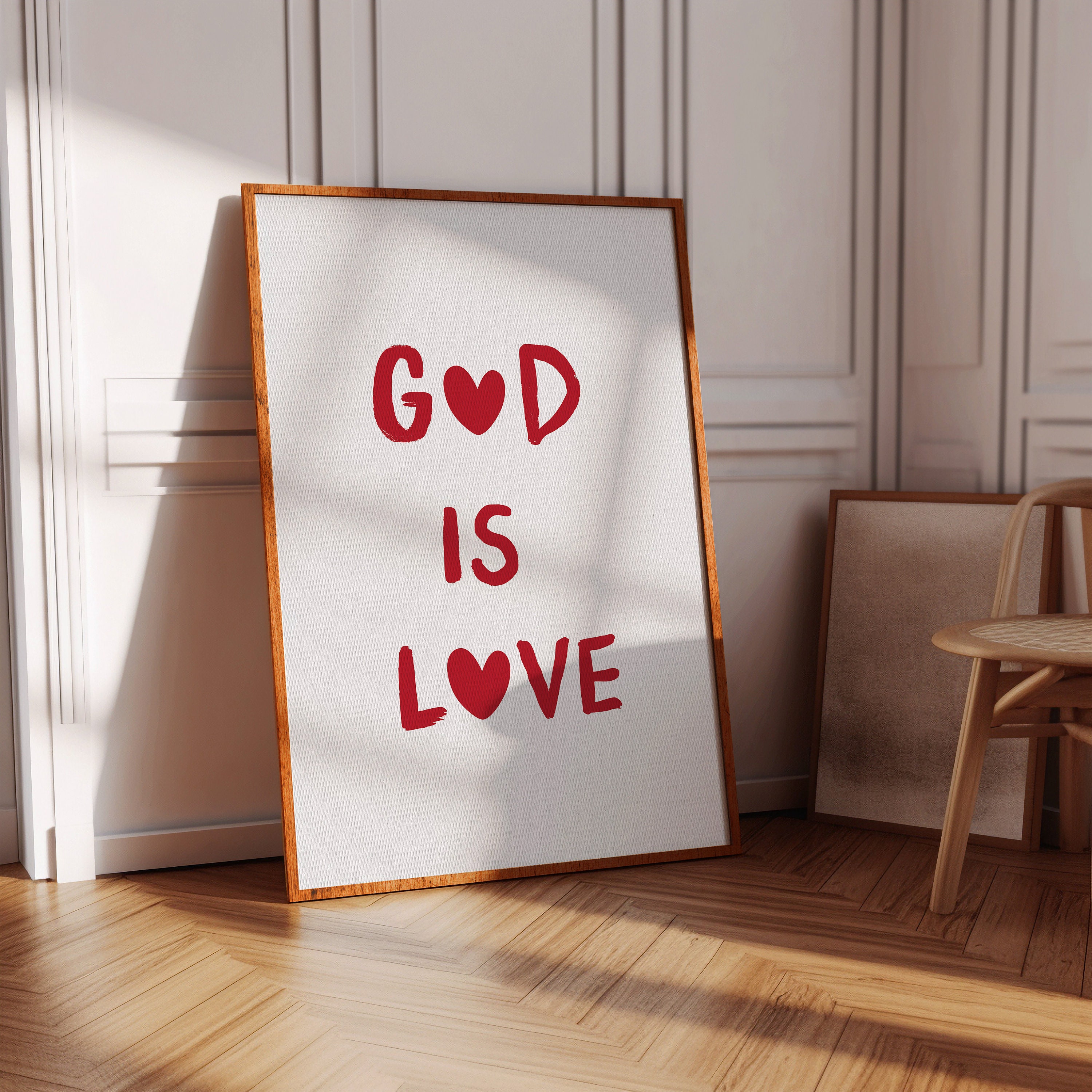 God is Love, Christian Wall Art Bible Verse Wall Art Scripture Wall Art ...
