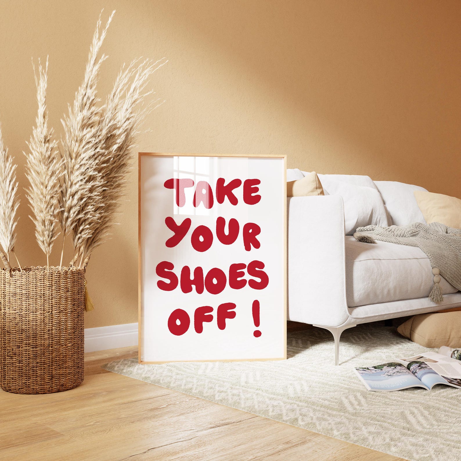 Take Your Shoes off Sign Printable Wall Art Fun Playful Remove Shoes ...