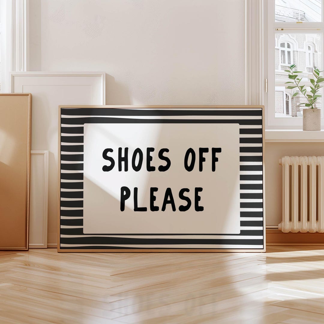 Shoes off Please, Printable Wall Art, Shoes off Signs for Mudroom ...