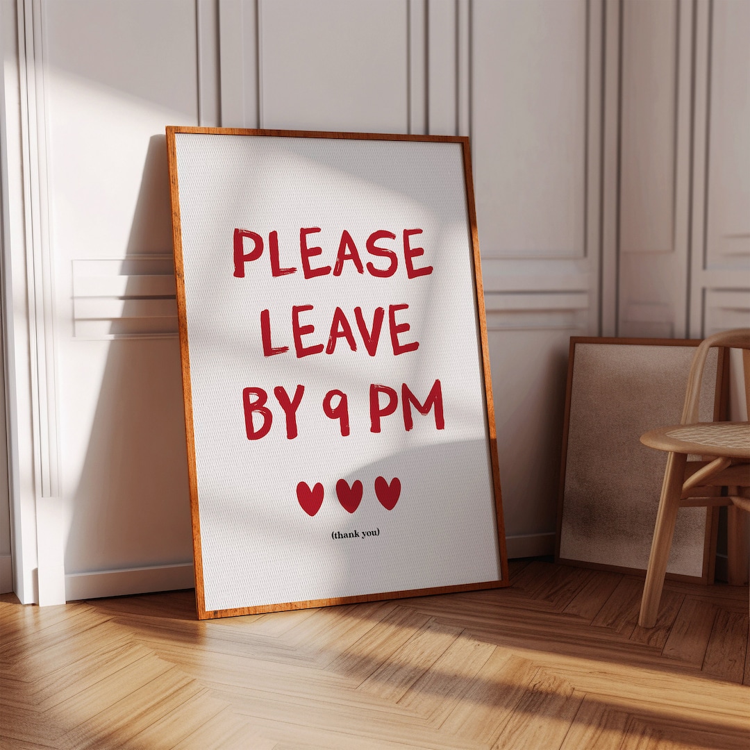 Please Leave by 9 Cute Apartment Decor Printable Entryway Art Print ...