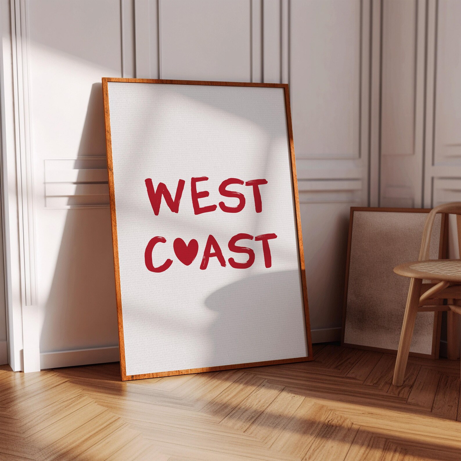 West Coast Wall Art Beach House Home Decor Wall Art Red Heart ...