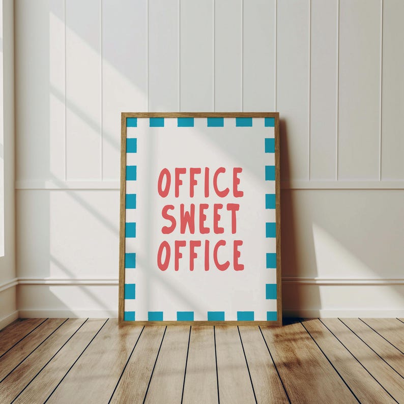 Office Sweet Office Print Preppy Aesthetic Retro Office Poster Cute ...