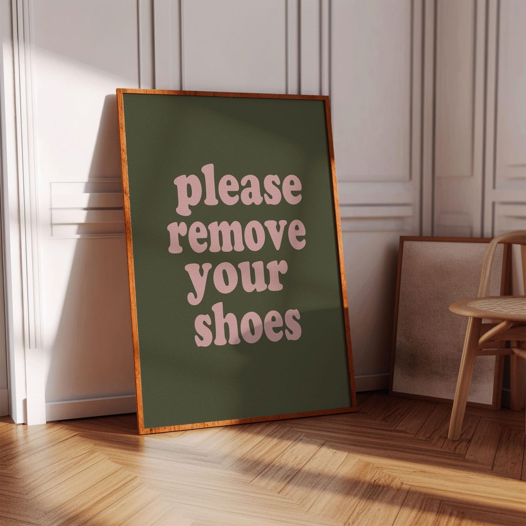 Please Remove Your Shoes Sign Printable Wall Art Shoes off Signs for ...