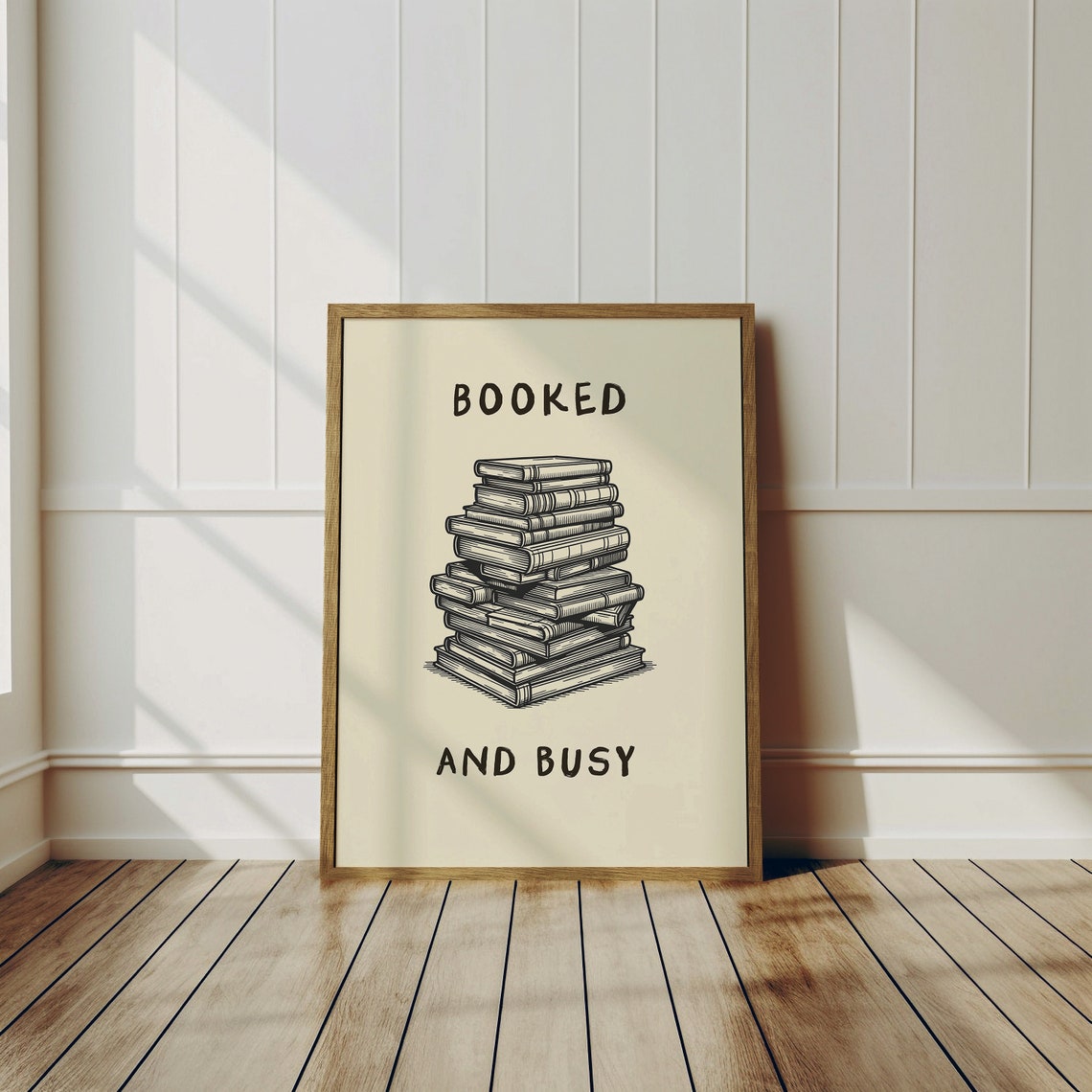 Booked and Busy Wall Art, Book Lovers Wall Art, Cute Apartment Gifts ...