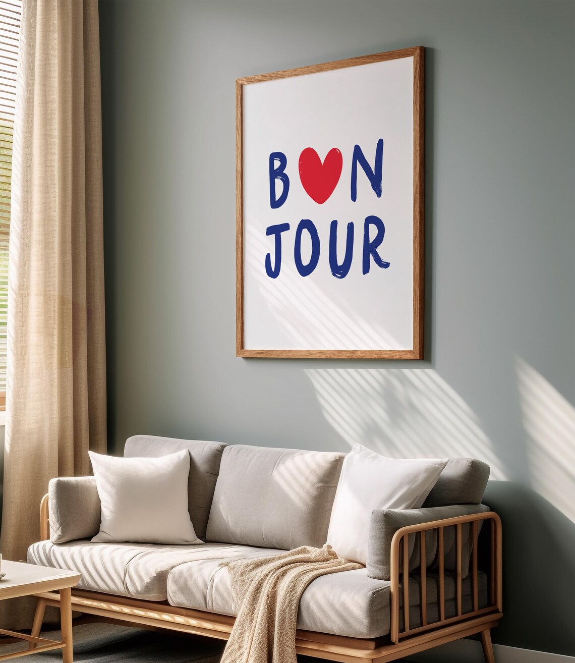 Bonjour Wall Art Print French Word Poster City Travel Art Prints ...