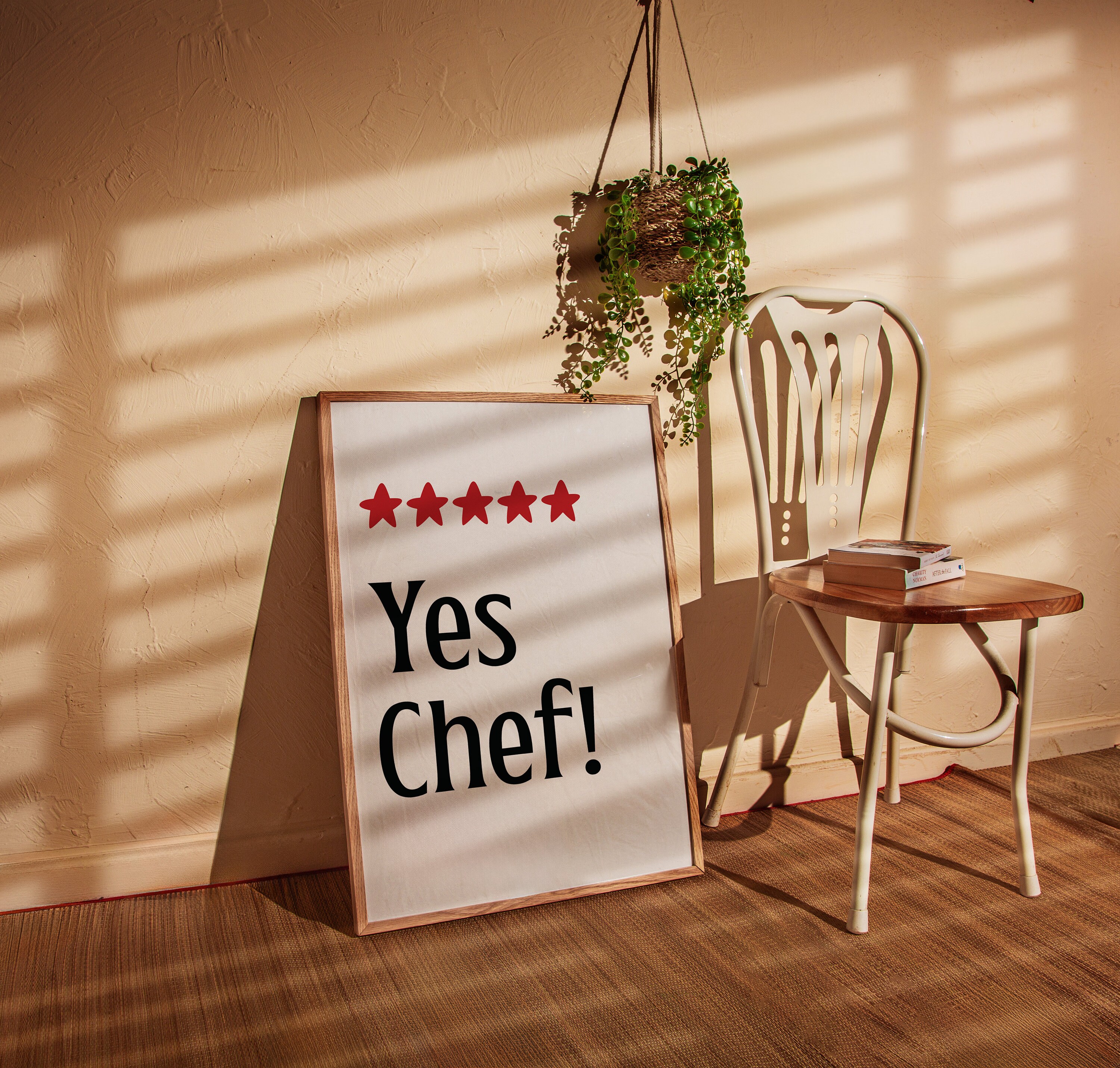 Yes Chef Print, Yes Chef Wall Art, Kitchen Wall Art, Cute Kitchen Decor ...