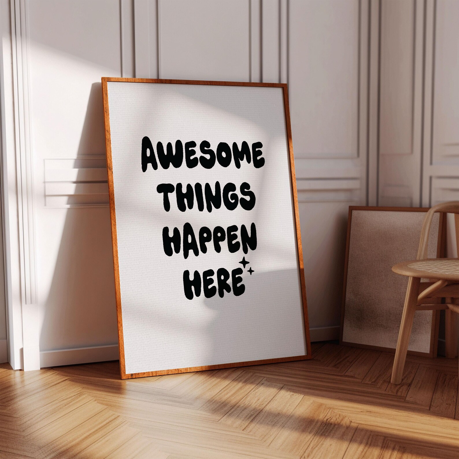Awesome Things Happen Here Classroom Wall Art Decor Positive Quote ...