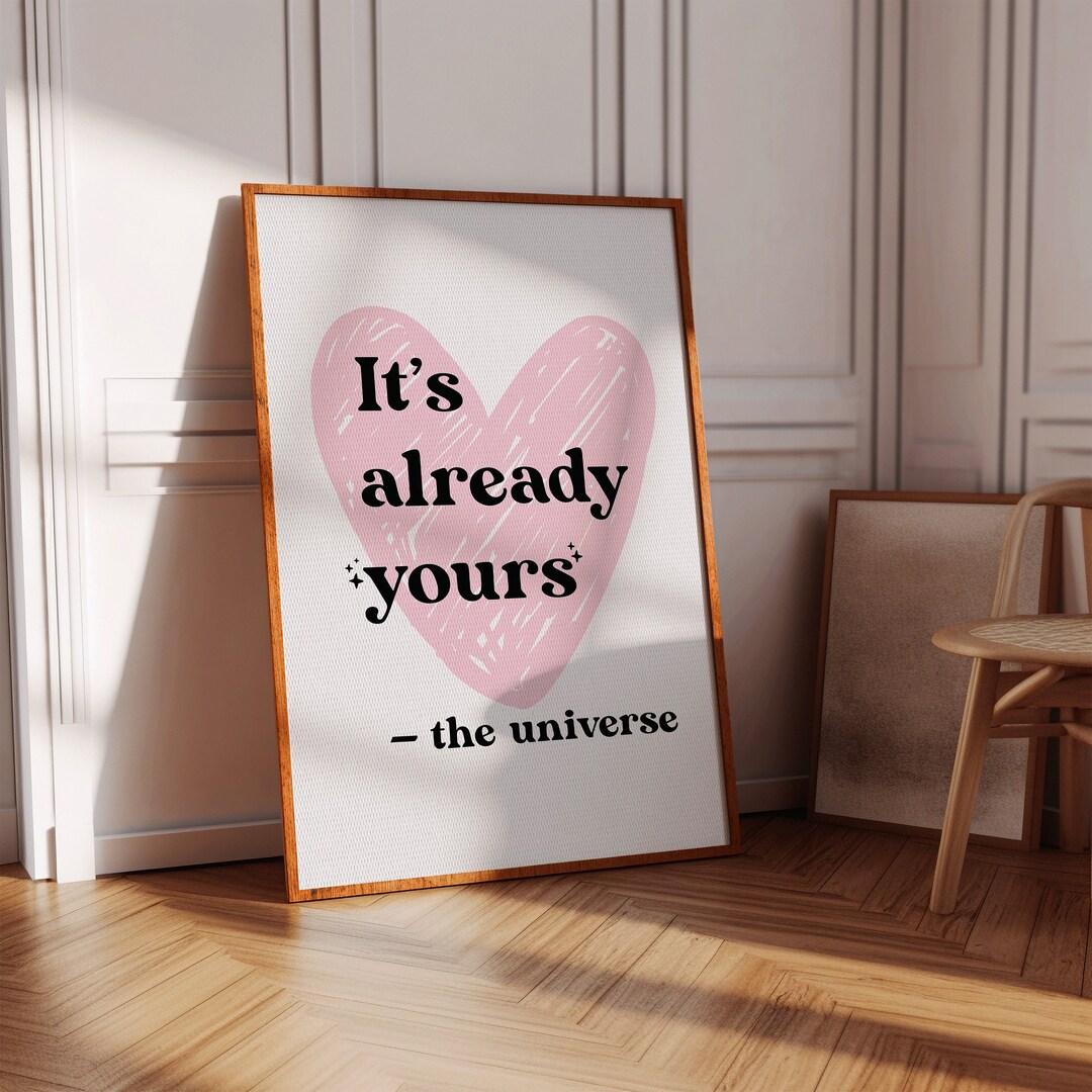 Manifestation Wall Art Print Affirmation Wall Art Manifest Poster It's ...