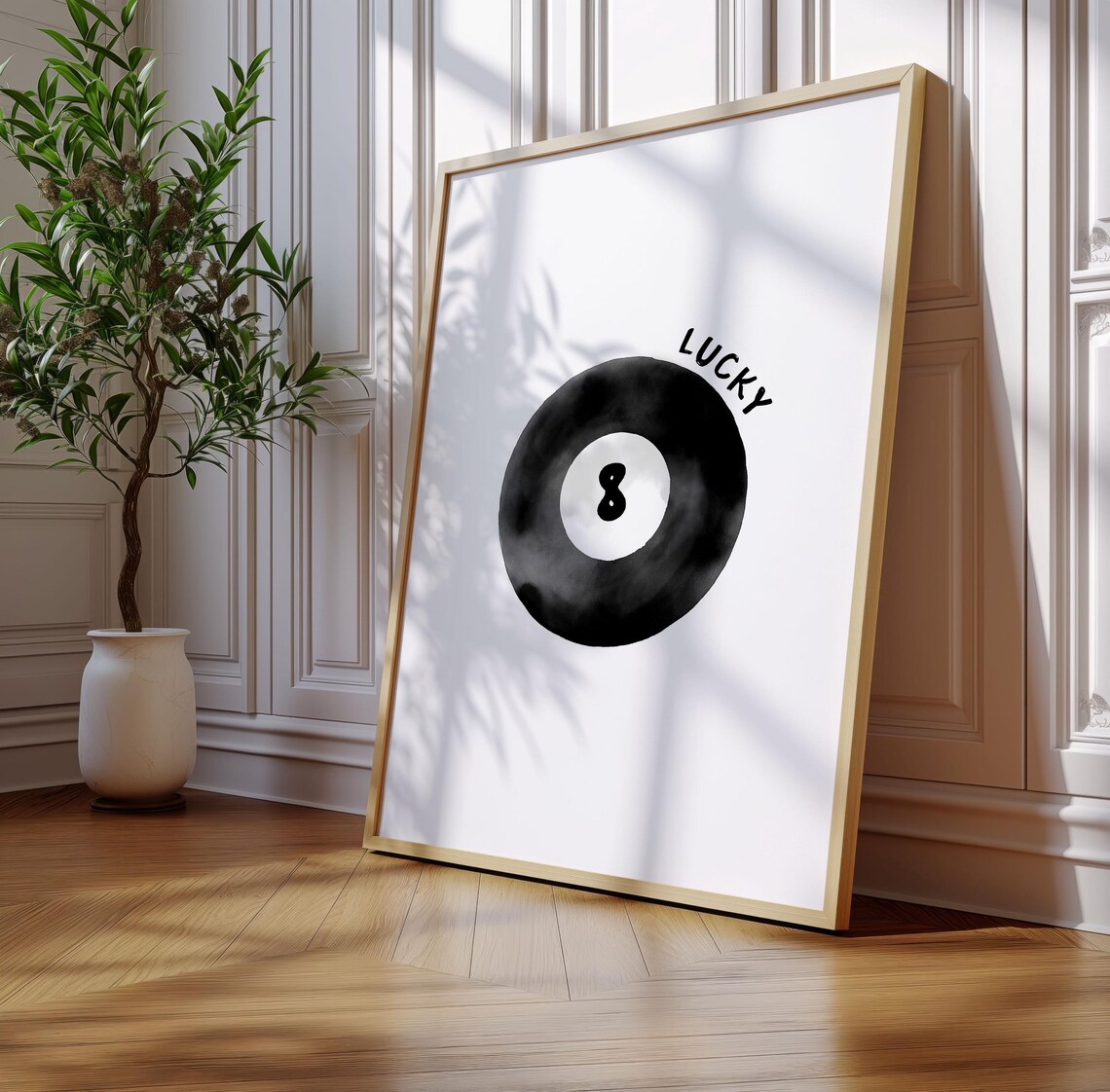 Vintage Lucky 8 Ball Art Print, Retro Pool Decor (digital Download) - Etsy