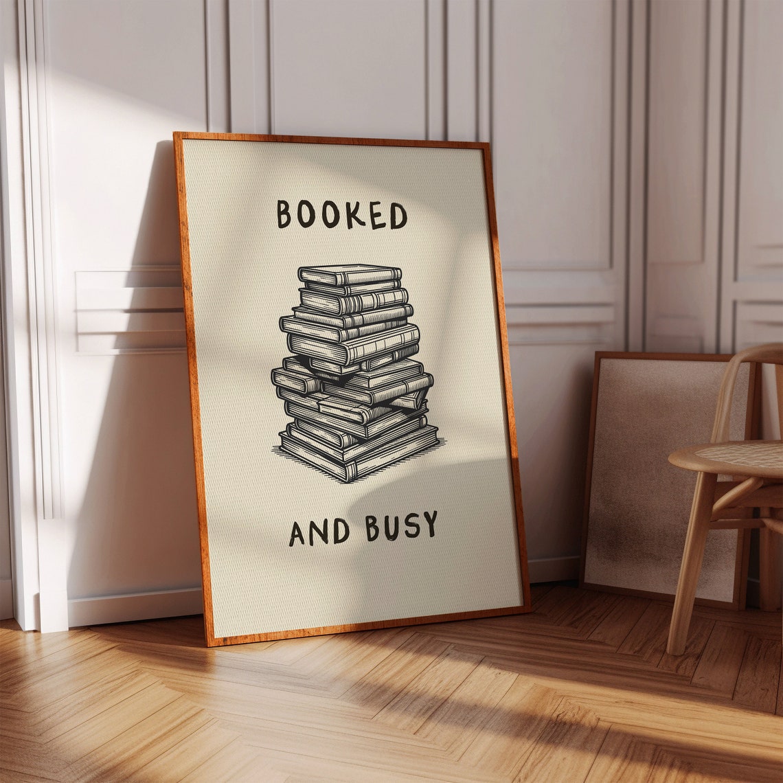 Booked and Busy Wall Art, Book Lovers Wall Art, Cute Apartment Gifts ...