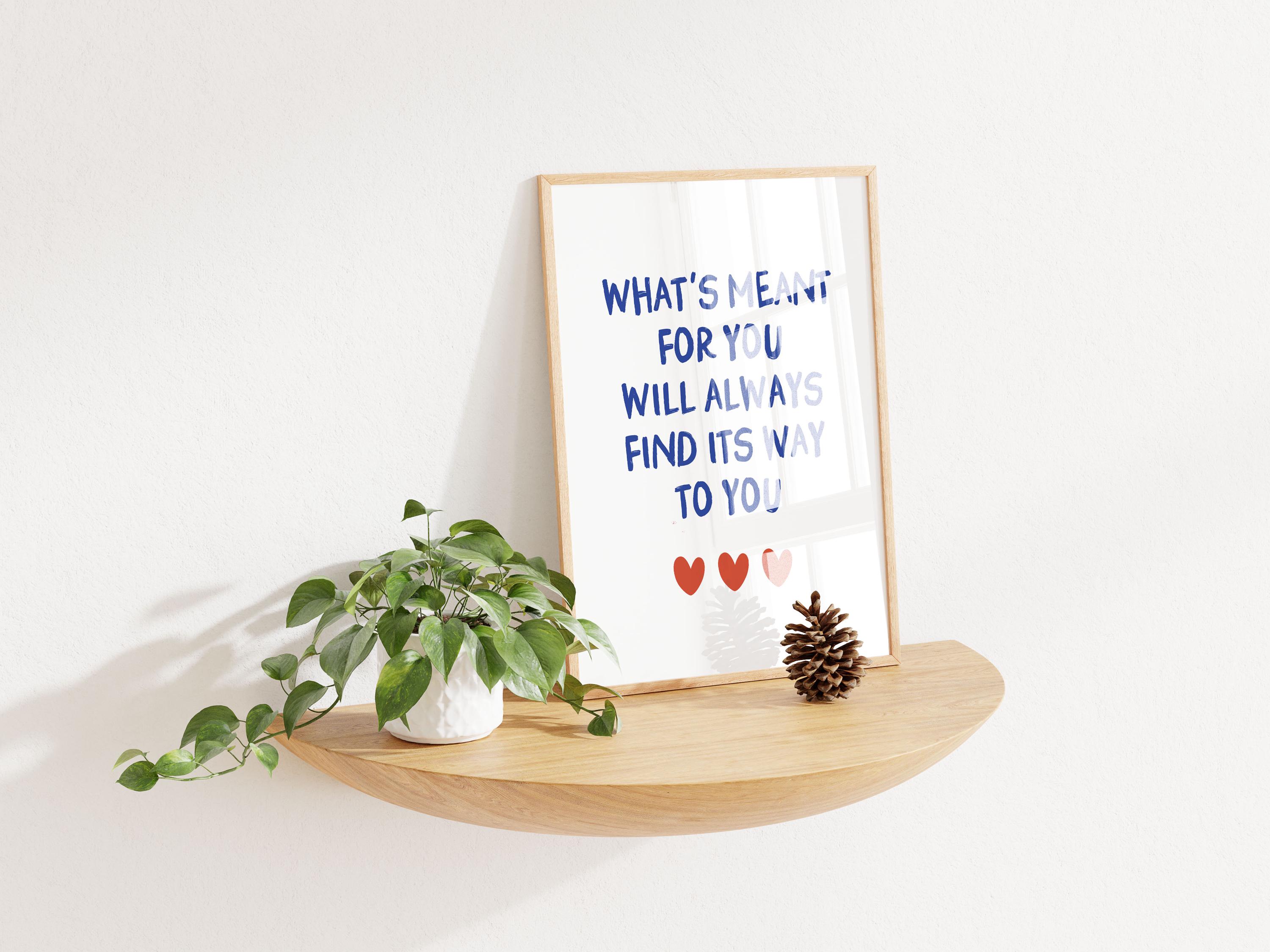 Blue Quote Print Blue Motivational Quotes Poster Positive Affirmation ...