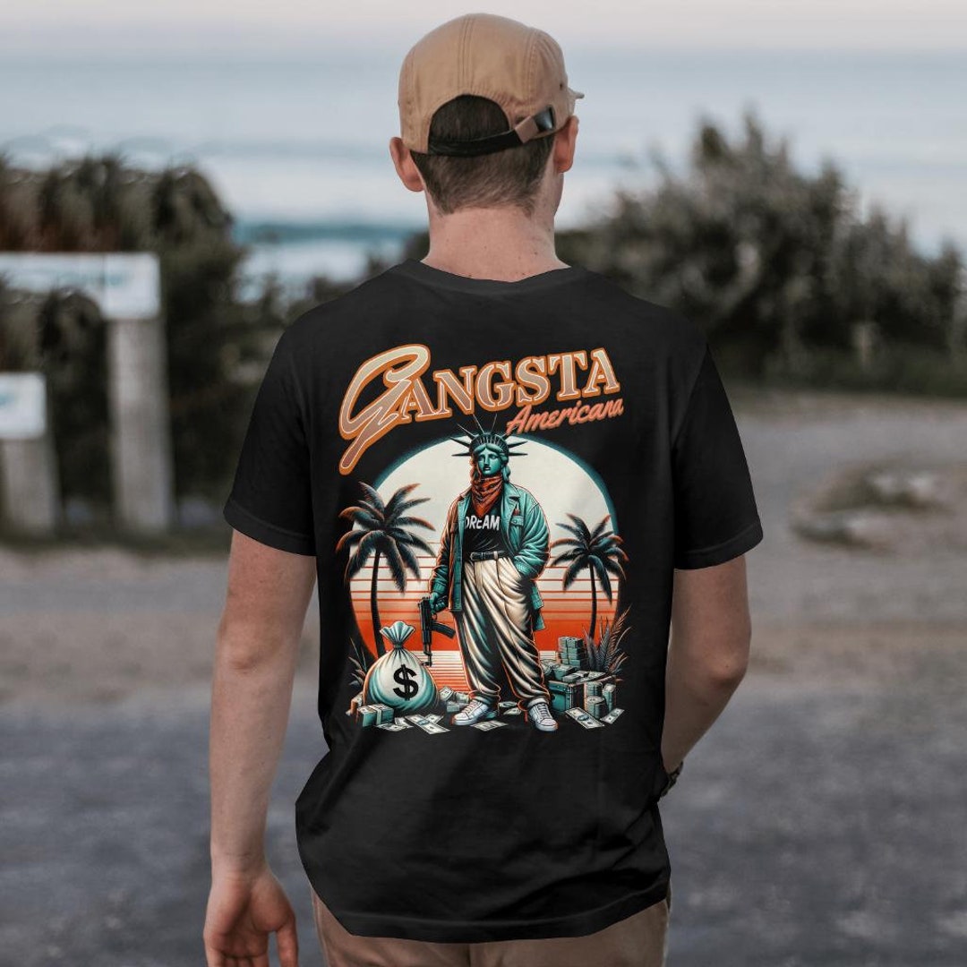 Gansta Americana, Gangsta Shirt, American Dream, Guns Shirt, Graphic ...
